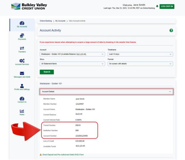 Find account information - Learn | Bulkley Valley Credit Union
